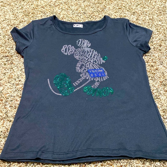 Tops | Disney Mickey Mouse Rhinestones Shirt Xxl | Poshmark